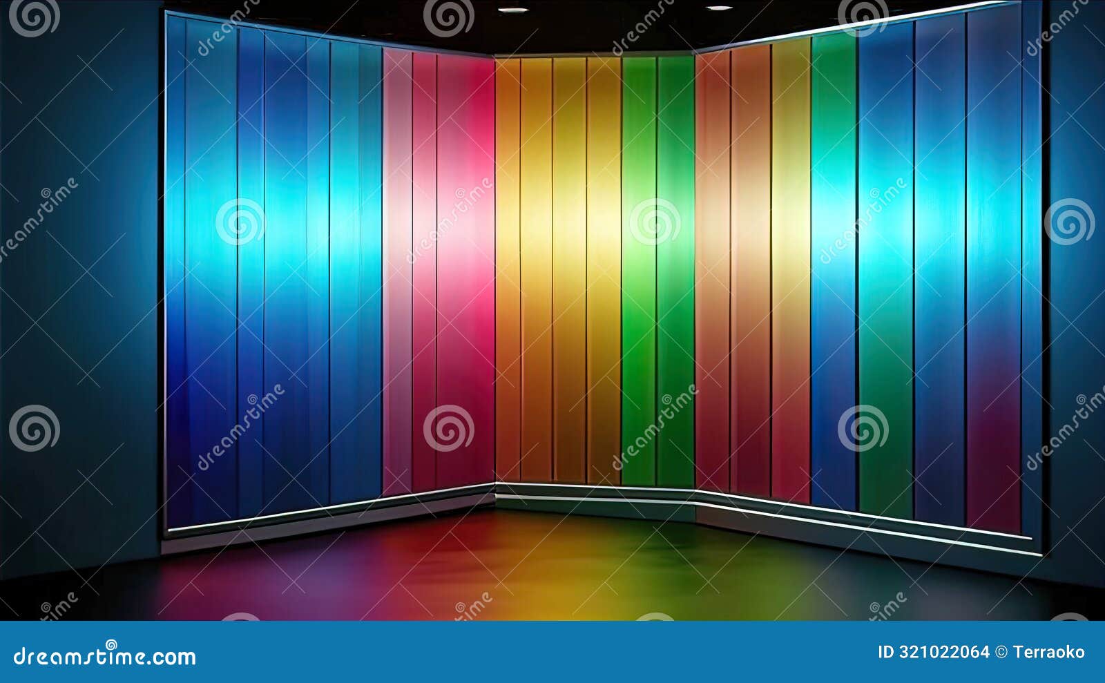 Acrylic Gradient Panels with Rounded Corners on the Wall, Color Scheme ...
