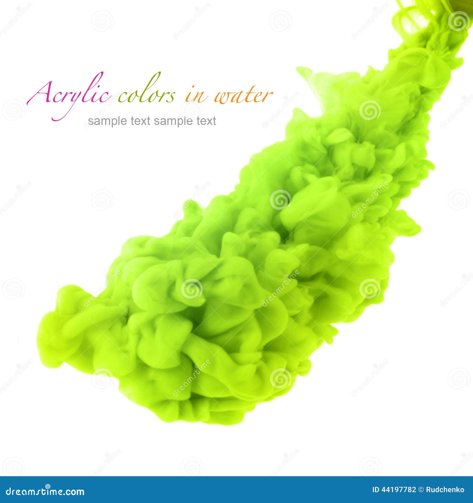Acrylic Green Colors in Water. Stock Photo - Image of smooth, space ...