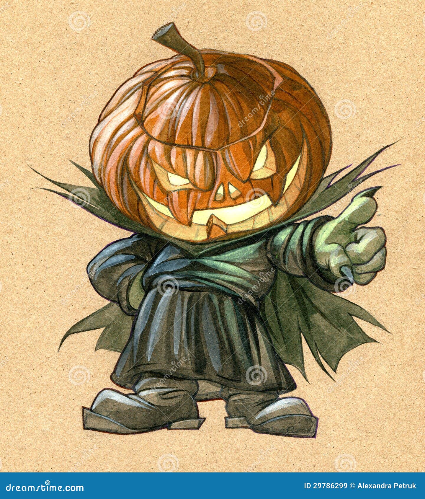 Pumpkinhead stock illustration. Illustration of character - 29786299