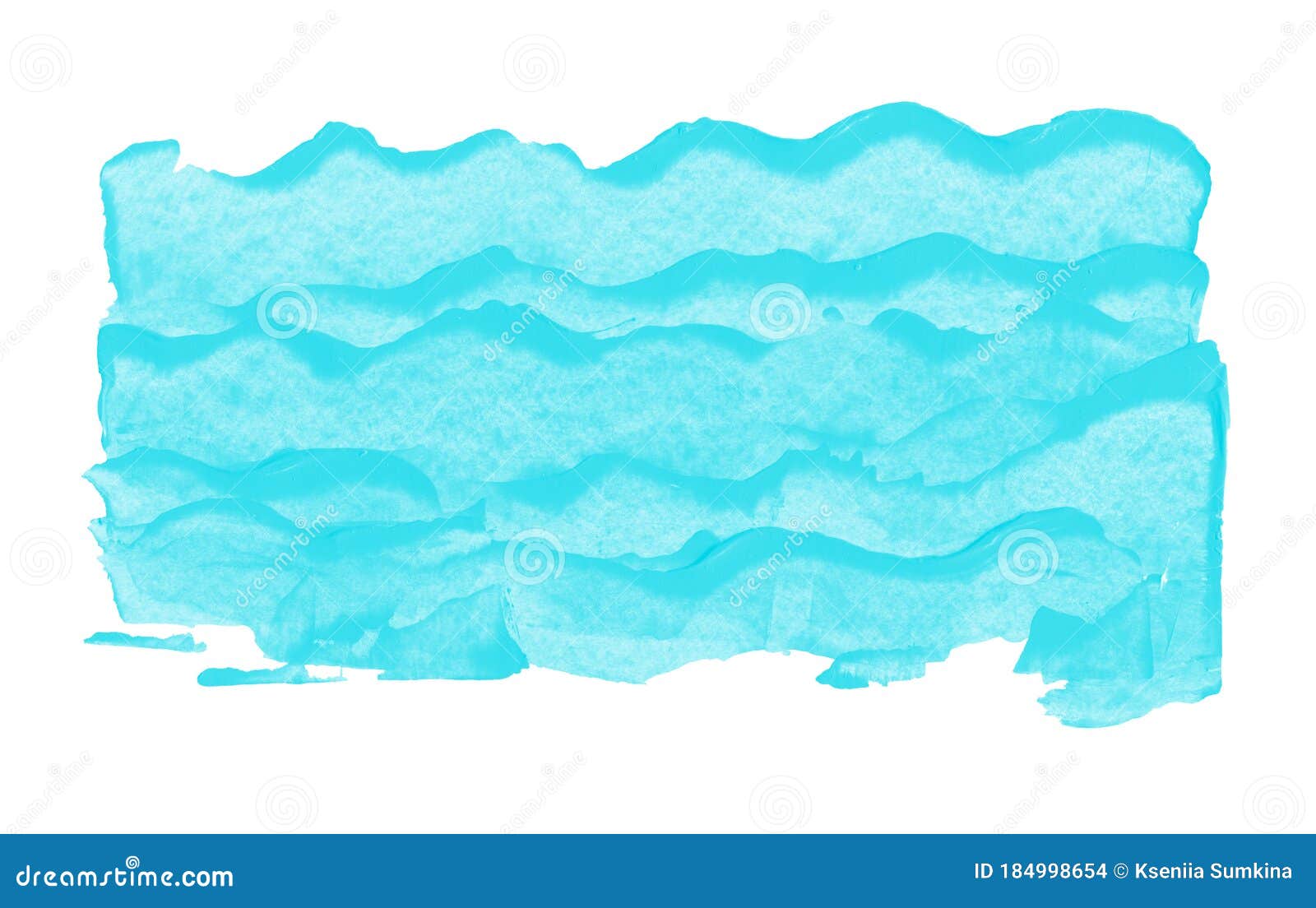 Acrylic Hand Drawn Abstract Blue Wave Pattern Stock Photo - Image of ...