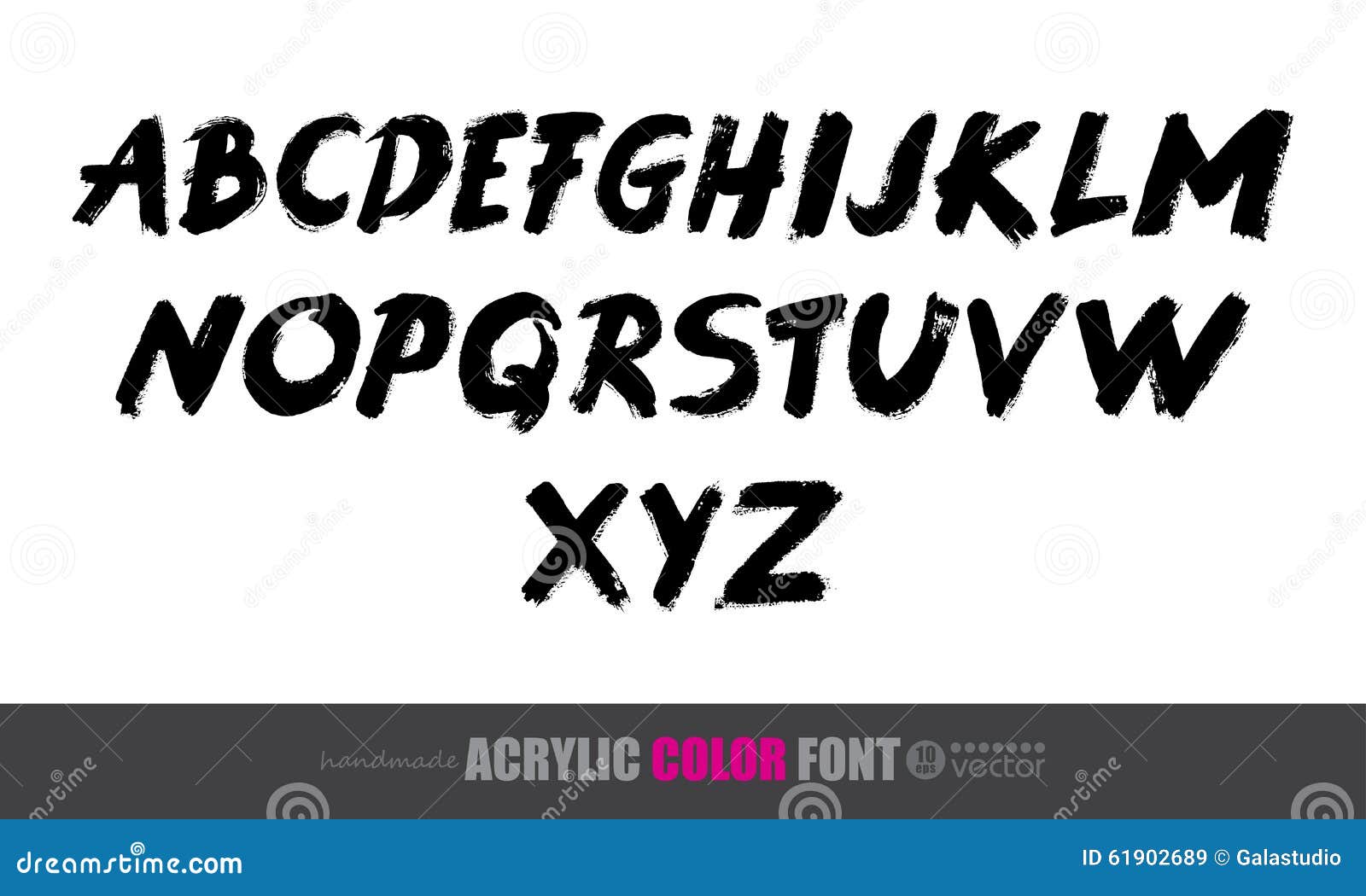 Acrylic Handwritten Letters. Stock Illustration - Illustration of ...