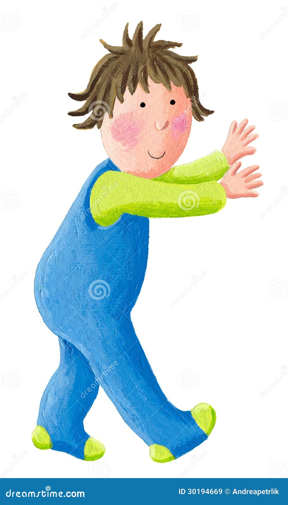 Cute Baby Making First Steps, Isolated on White Stock Illustration ...