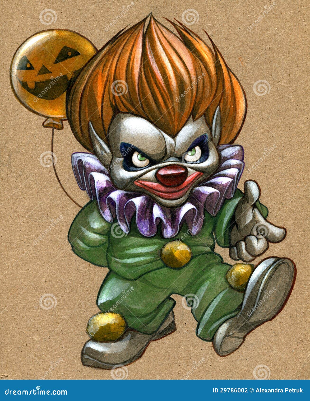 Angry Clown stock illustration. Illustration of amusing - 29786002