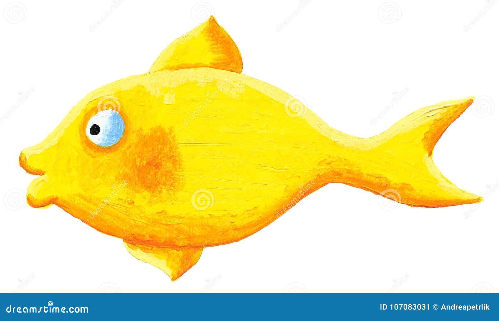 Yellow Fish In Plastic Bag In Blue Ocean, With Plastic Bottle, Rubbish ...