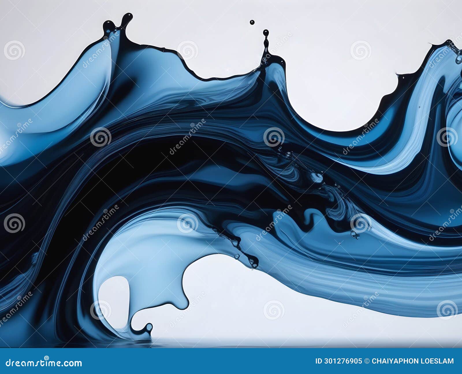 Black Ink Dripping on Water for Background and Texture Stock ...