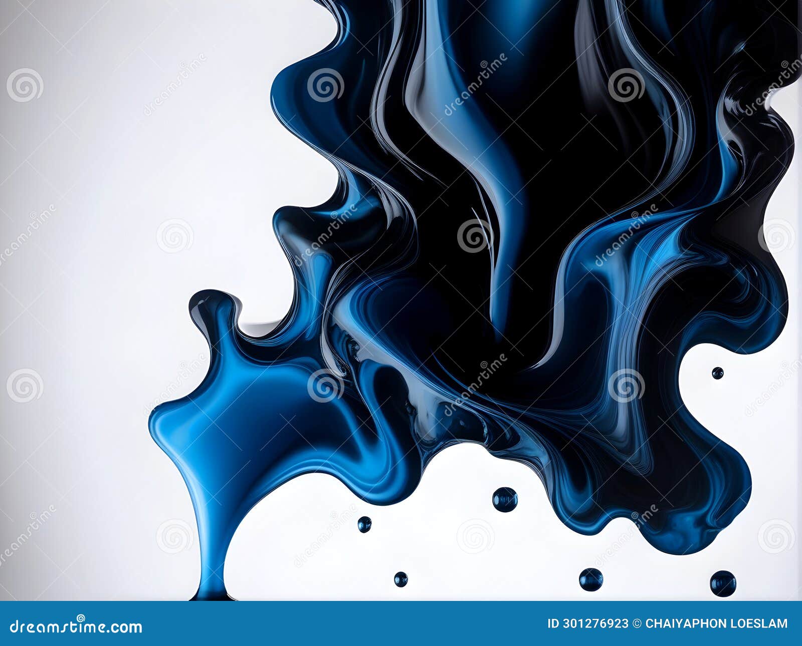 Black Ink Dripping on Water for Background and Texture Stock ...