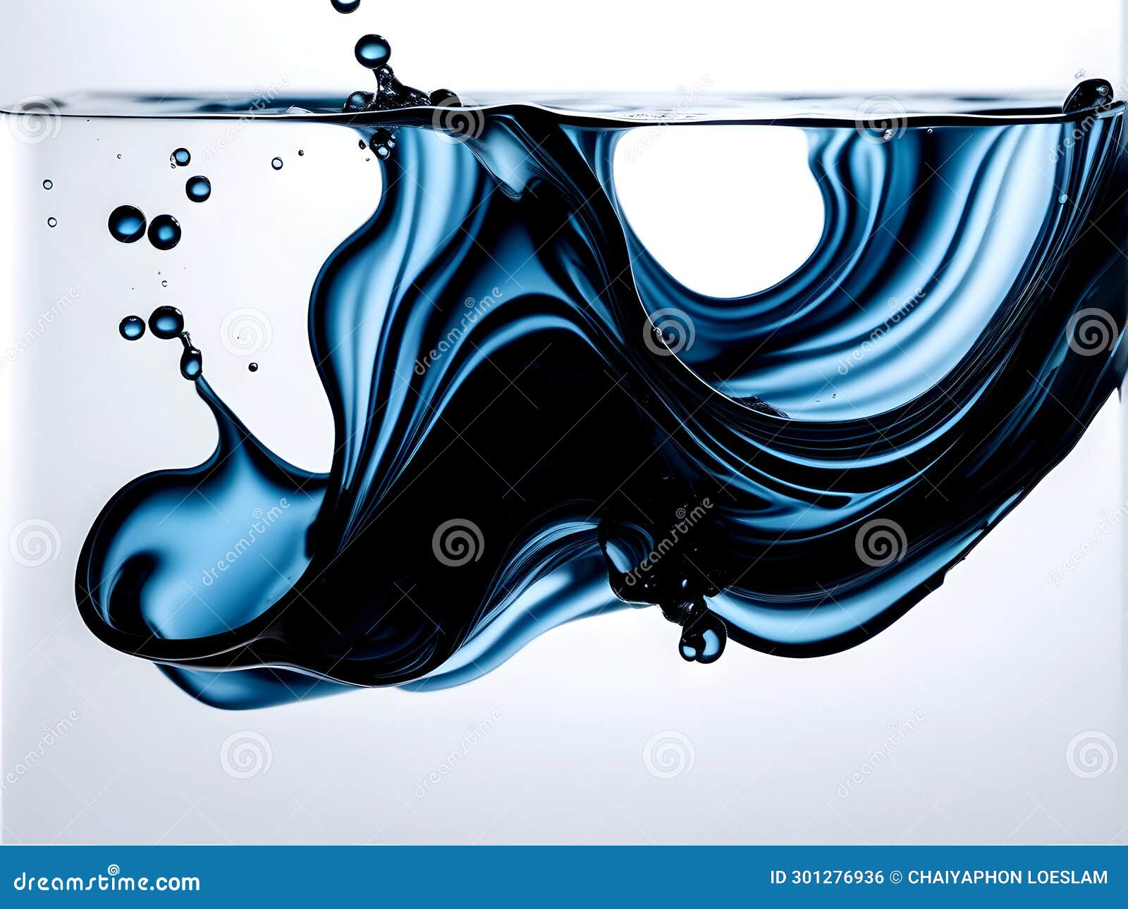 Black Ink Dripping on Water for Background and Texture Stock Photo ...