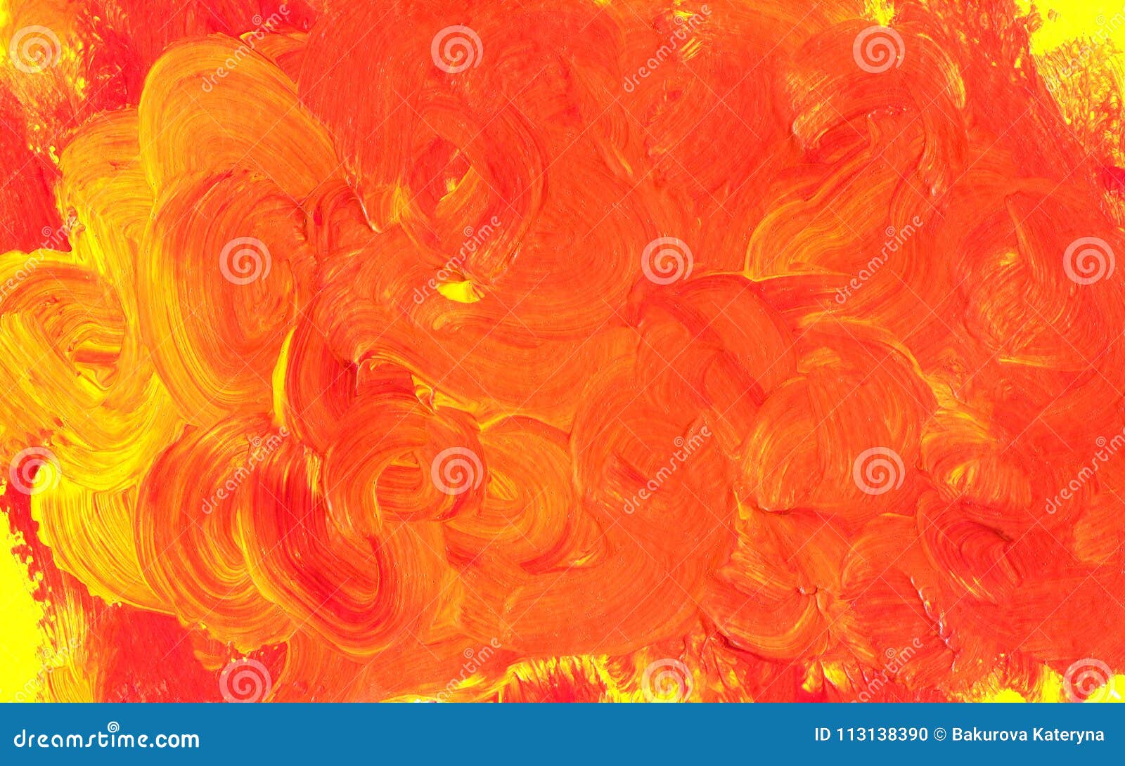 Acrylic Paint Abstract Background. Red, Orange and Yellow. Stock ...