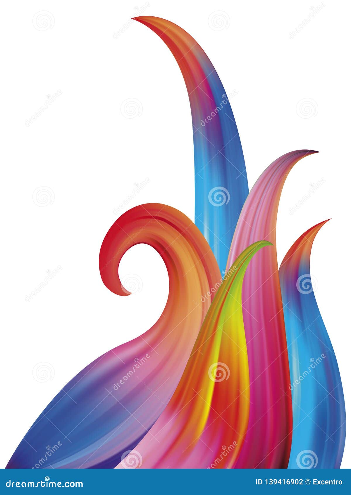 Acrylic paint stock vector. Illustration of fluid, stroke - 139416902