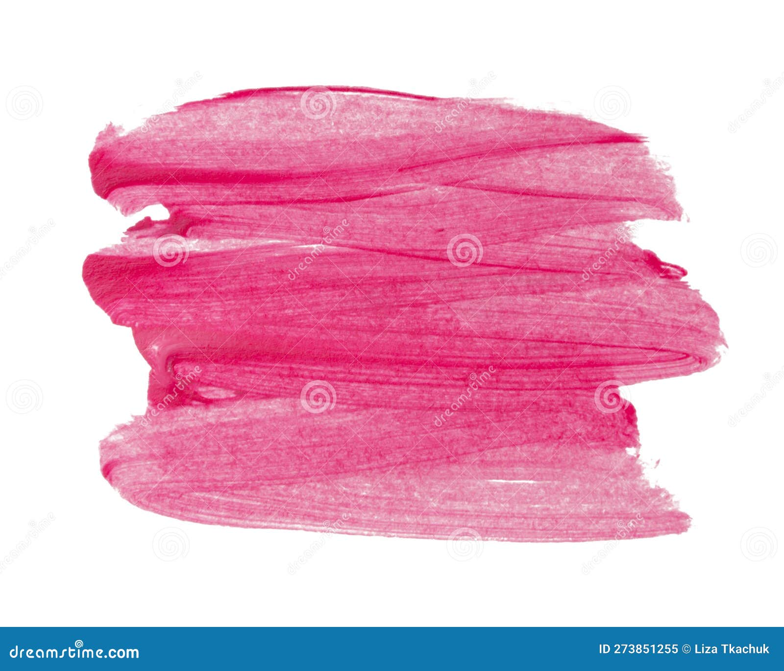 Acrylic Paint Brush Track Blank Art Isolated on the White Background ...