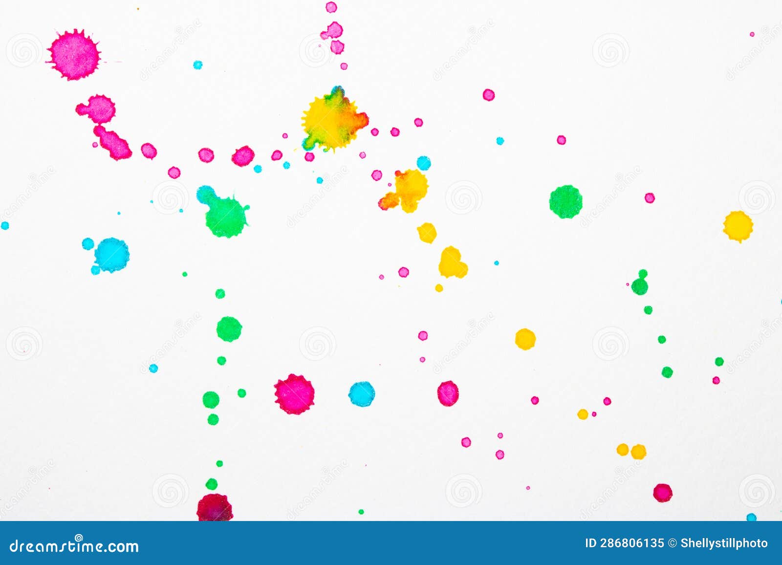 Acrylic Paint Splatters Textures And Spots For Background Royalty-Free ...
