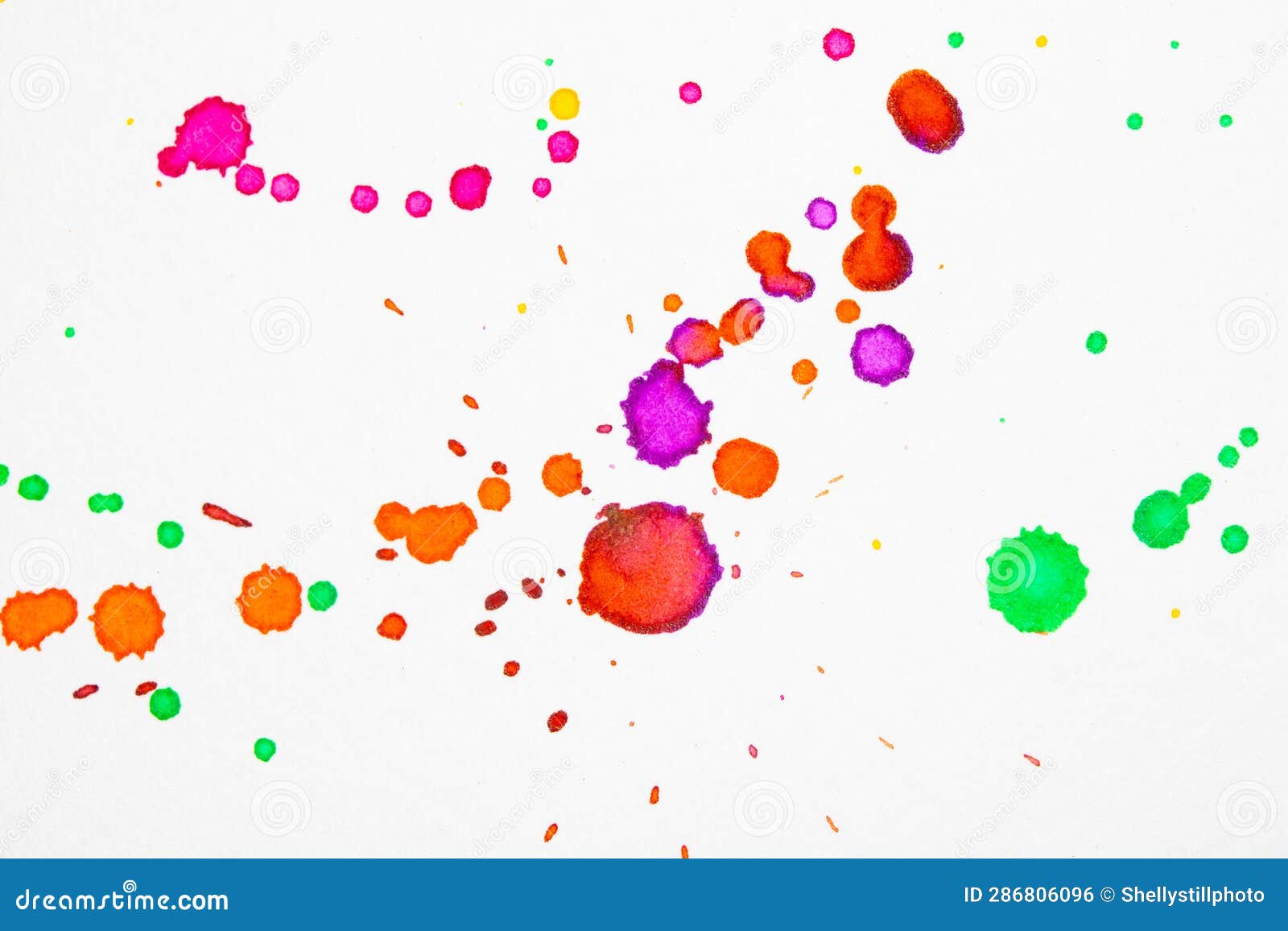 Acrylic Paint Splatters Textures And Spots For Background Stock Photo ...