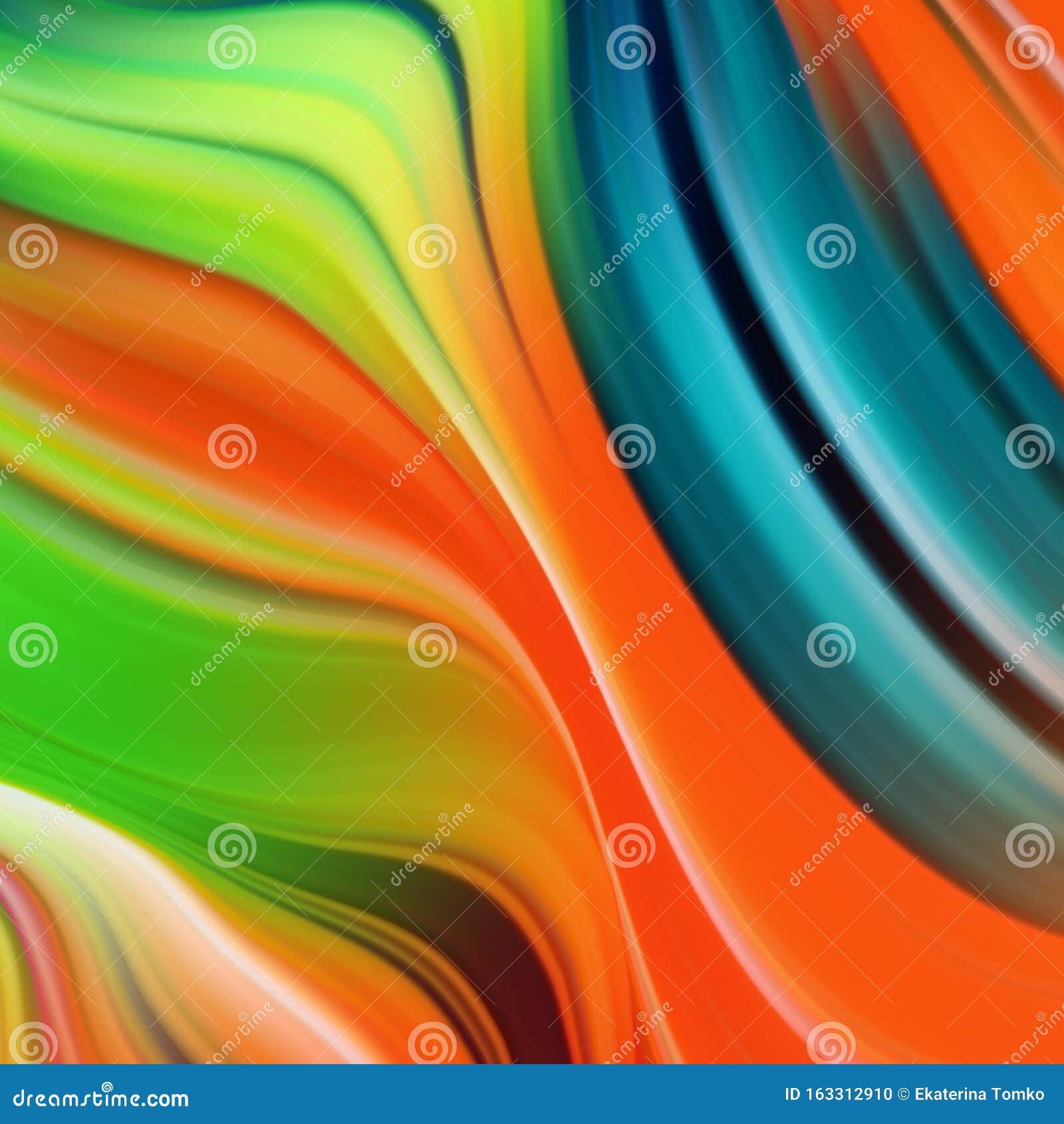 Acrylic Paint. Vector Color Wavy Abstract Background. Eps 10 Stock ...