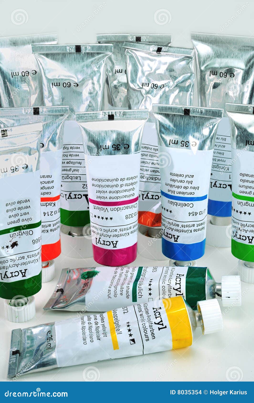 Acrylic painting colors stock photo. Image of tools, brush - 8035354