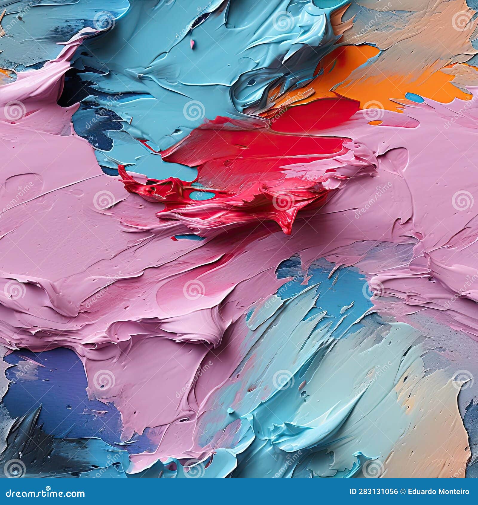 Acrylic Painting with Vibrant Colors and Multilayered Texture (tiled ...