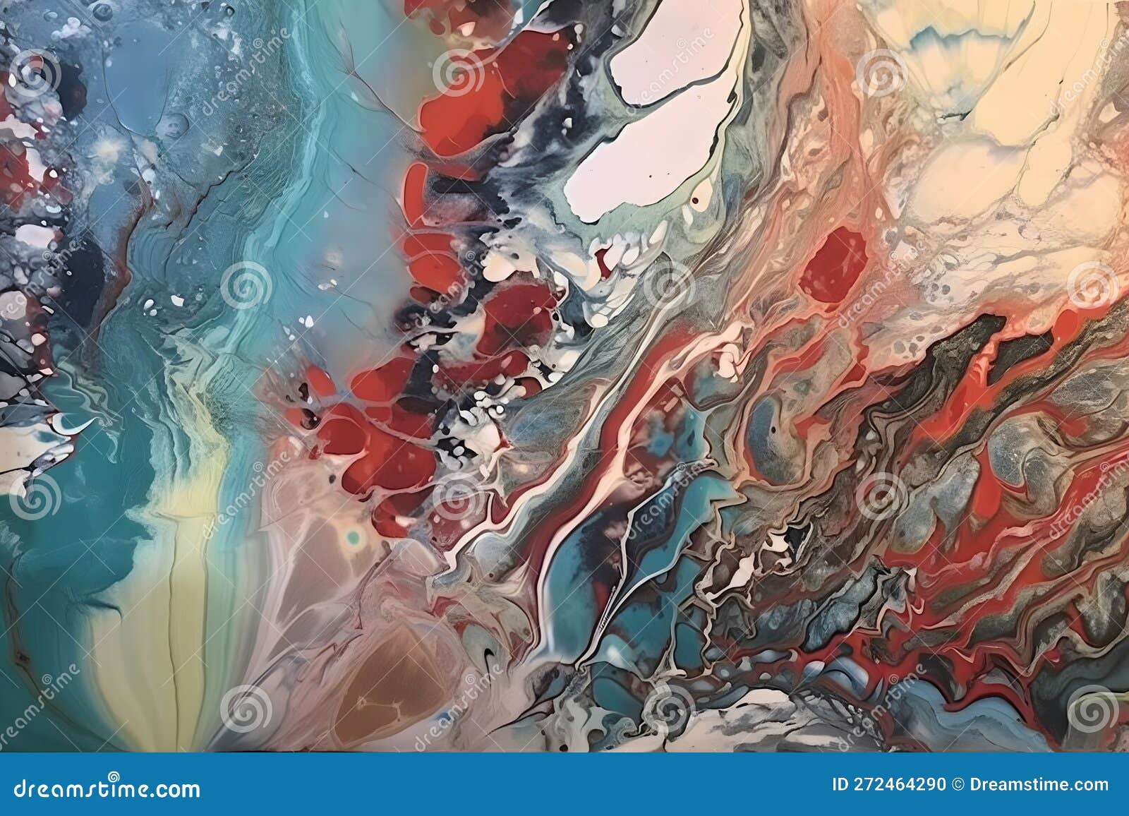Acrylic Pouring, Multi-colored Abstract Spots and Stains. Generative AI ...