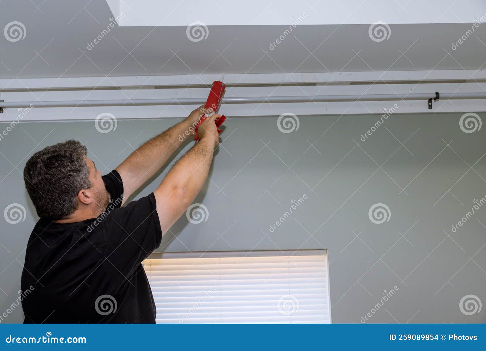 An Acrylic Sealant is Injected into the Seam between the Cornice and ...