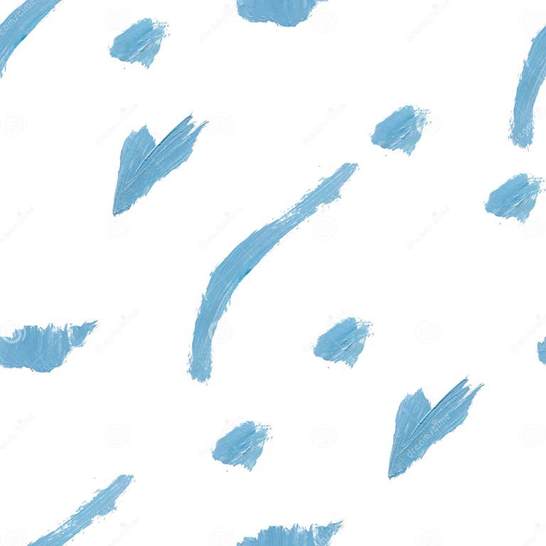 Acrylic Seamless Pattern with Paint Spots on White Insulated Background ...