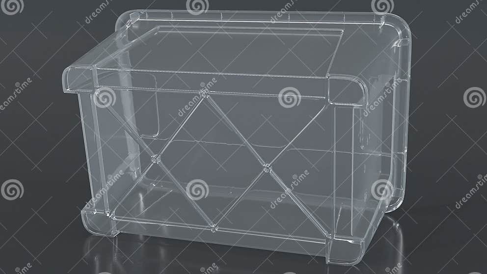 Acrylic Storage Organizer Transparent Rectangular Box Stock ...