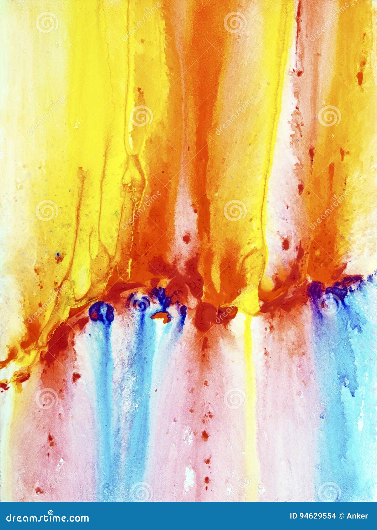 Acrylic Stripe Pattern with Blue Red Yellow Waves Stock Illustration ...