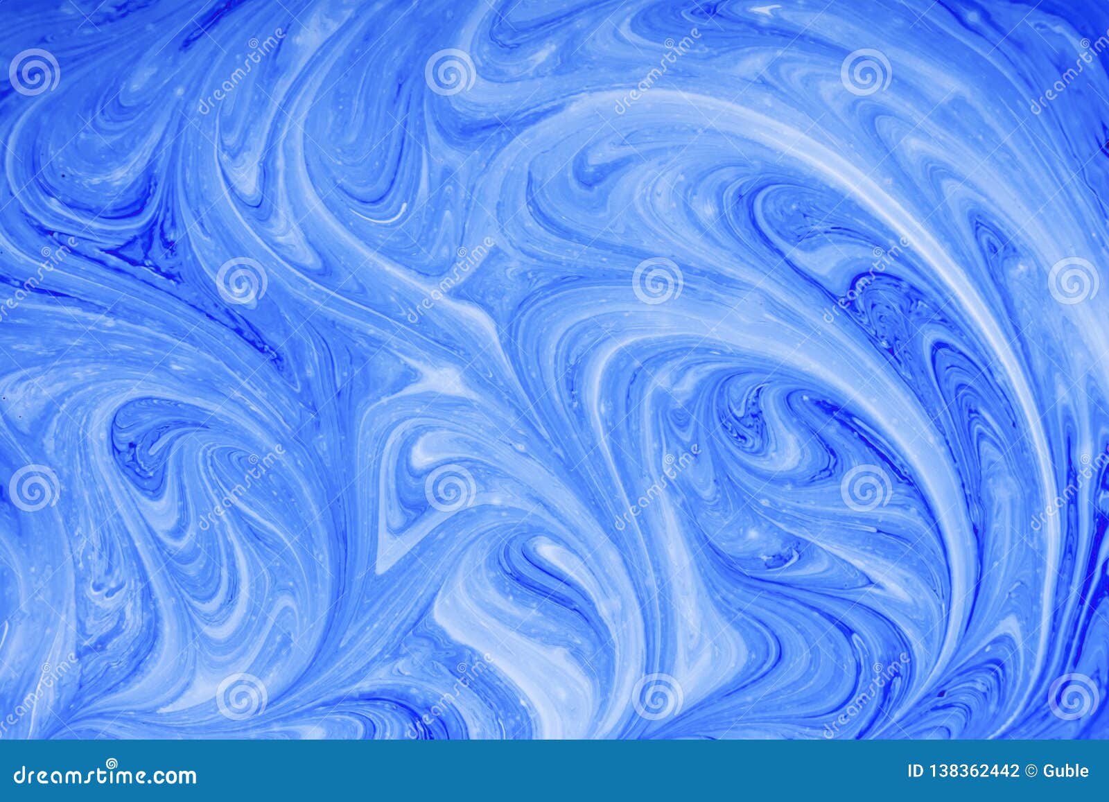 Acrylic Texture Mixed Blue Paint Abstract with Marble Pattern. Mixing ...