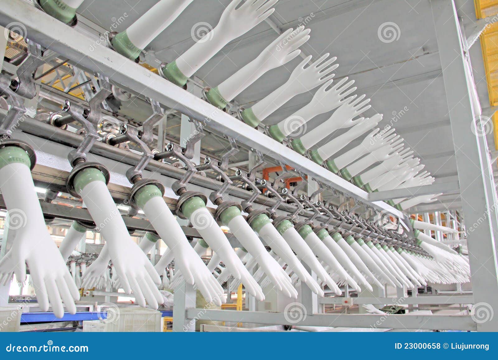 Acrylonitrile Butadiene Gloves Production Line Stock Photo - Image of ...