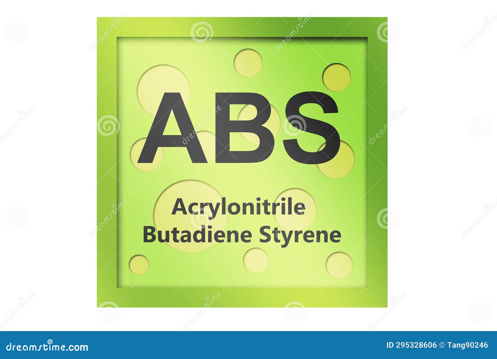 Acrylonitrile Butadiene Styrene (ABS) Polymer Symbol Isolated Stock ...