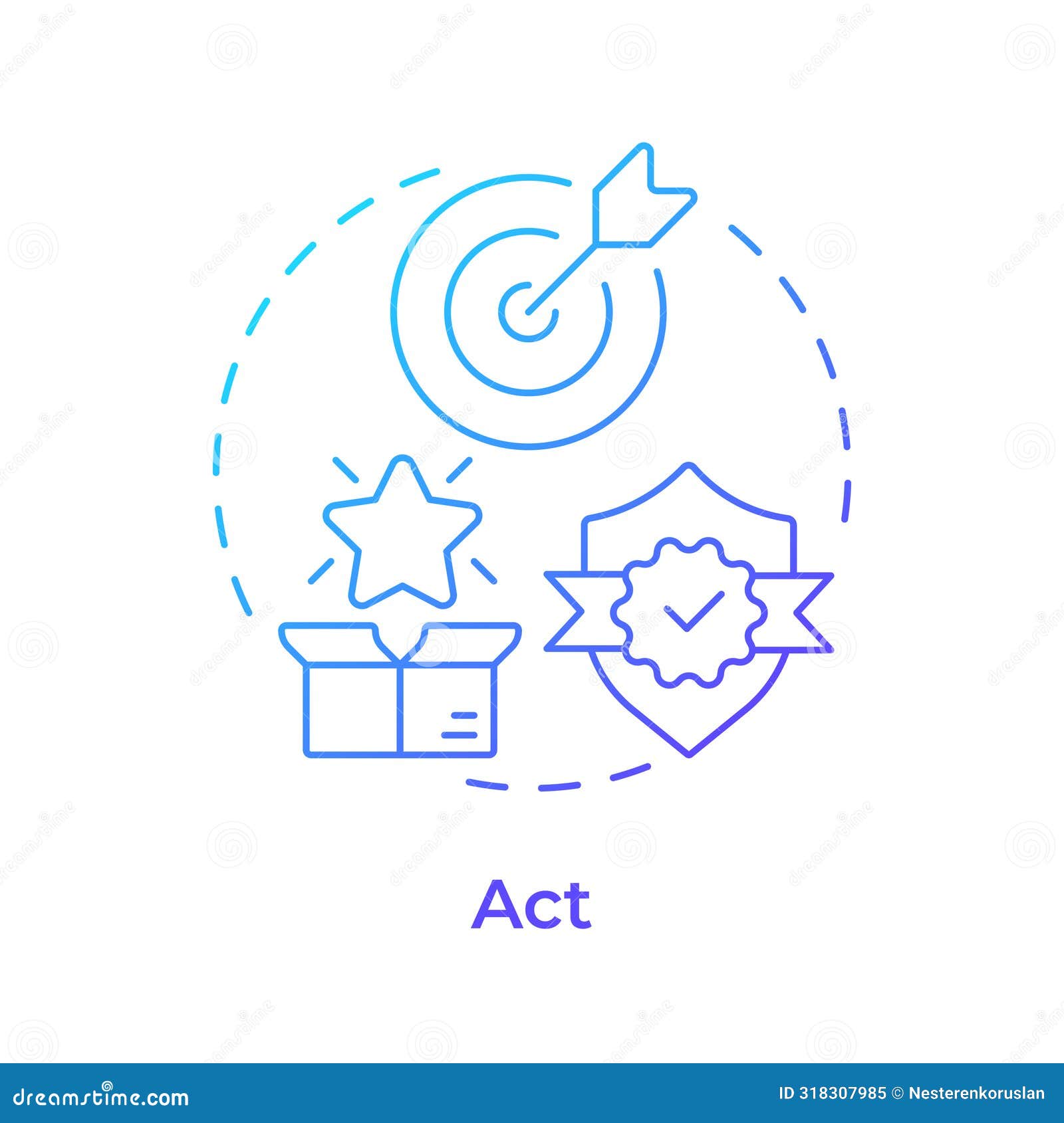 Act Blue Gradient Concept Icon Stock Vector - Illustration of graphic ...