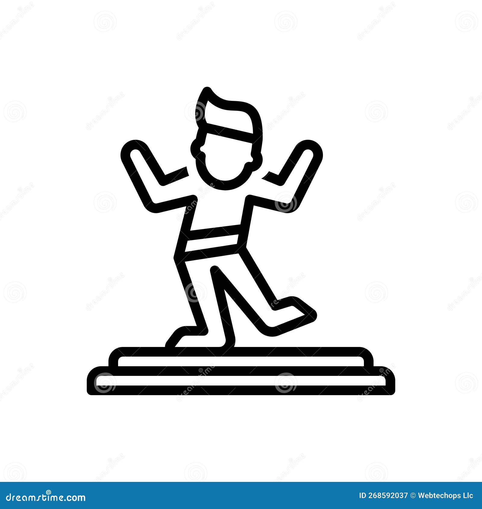 Black Line Icon for Act, Entertainment and Person Stock Illustration ...