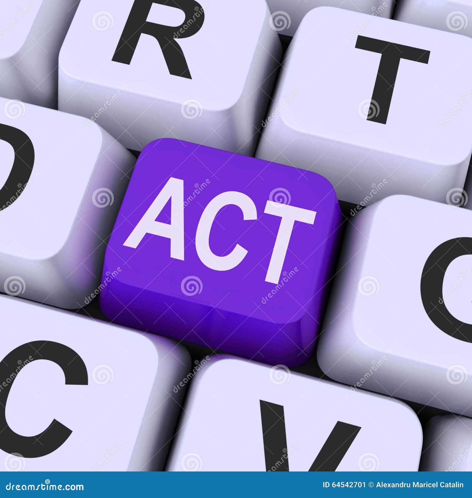 Act Key Means Perform or Acting Stock Image - Image of button ...
