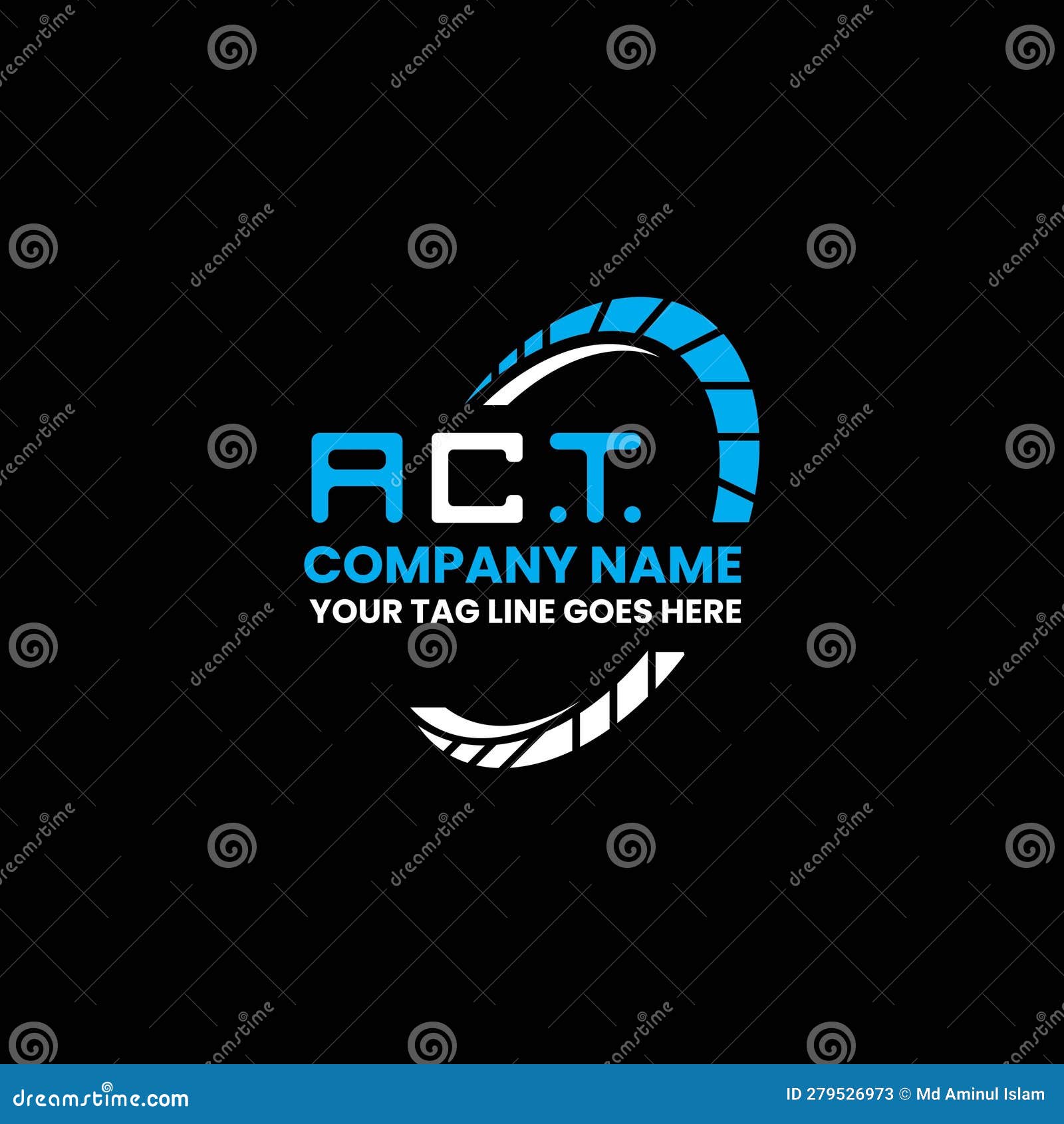 ACT Letter Logo Creative Design with Vector Graphic, AC Stock Vector ...