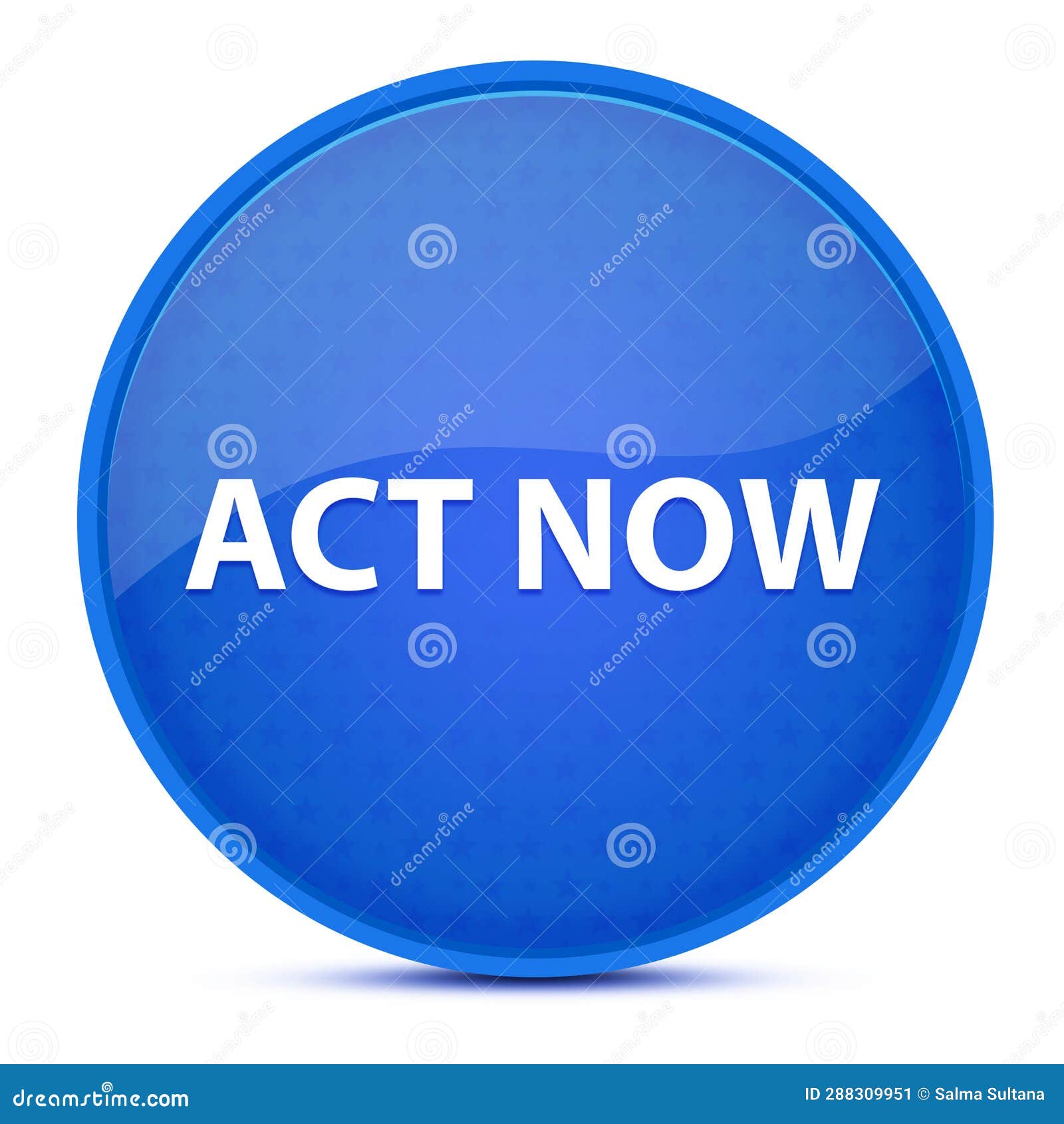 Act Now Aesthetic Glossy Blue Round Button Abstract Stock Illustration ...