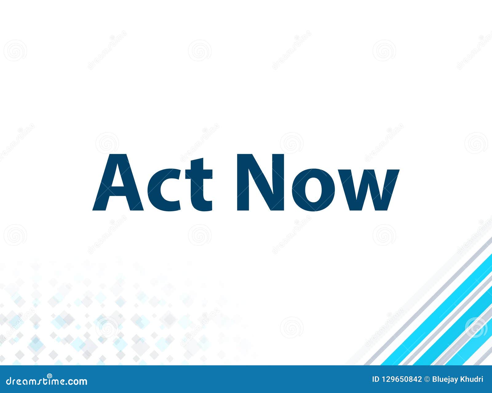 Act Now Modern Flat Design Blue Abstract Background Stock Illustration ...