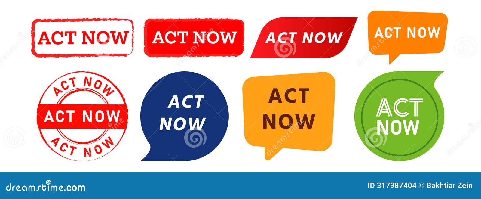 Act Now Rectangle Circle Stamp and Speech Bubble Sign for Motivational ...