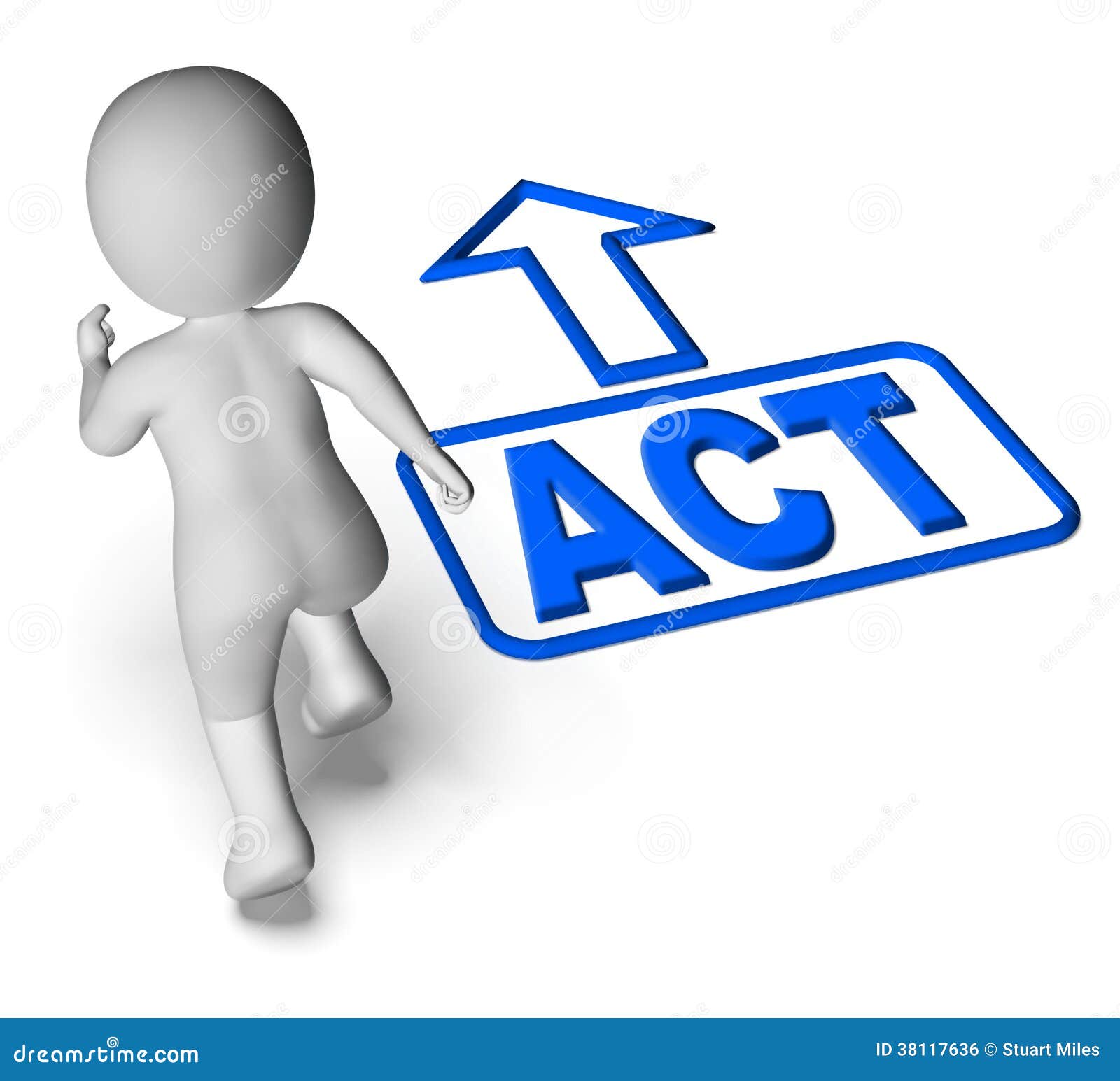 Act and Running Character Shows Urgent Action Stock Illustration ...