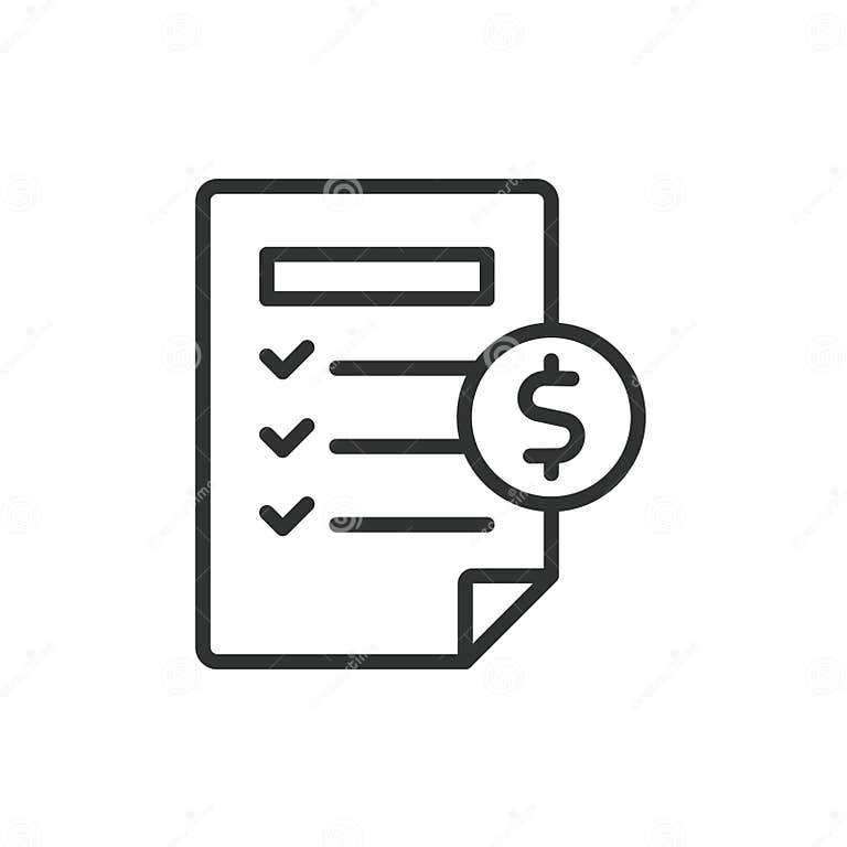 Act of Work Performed Form, Icon in Line Design. Work, Performed, Form ...