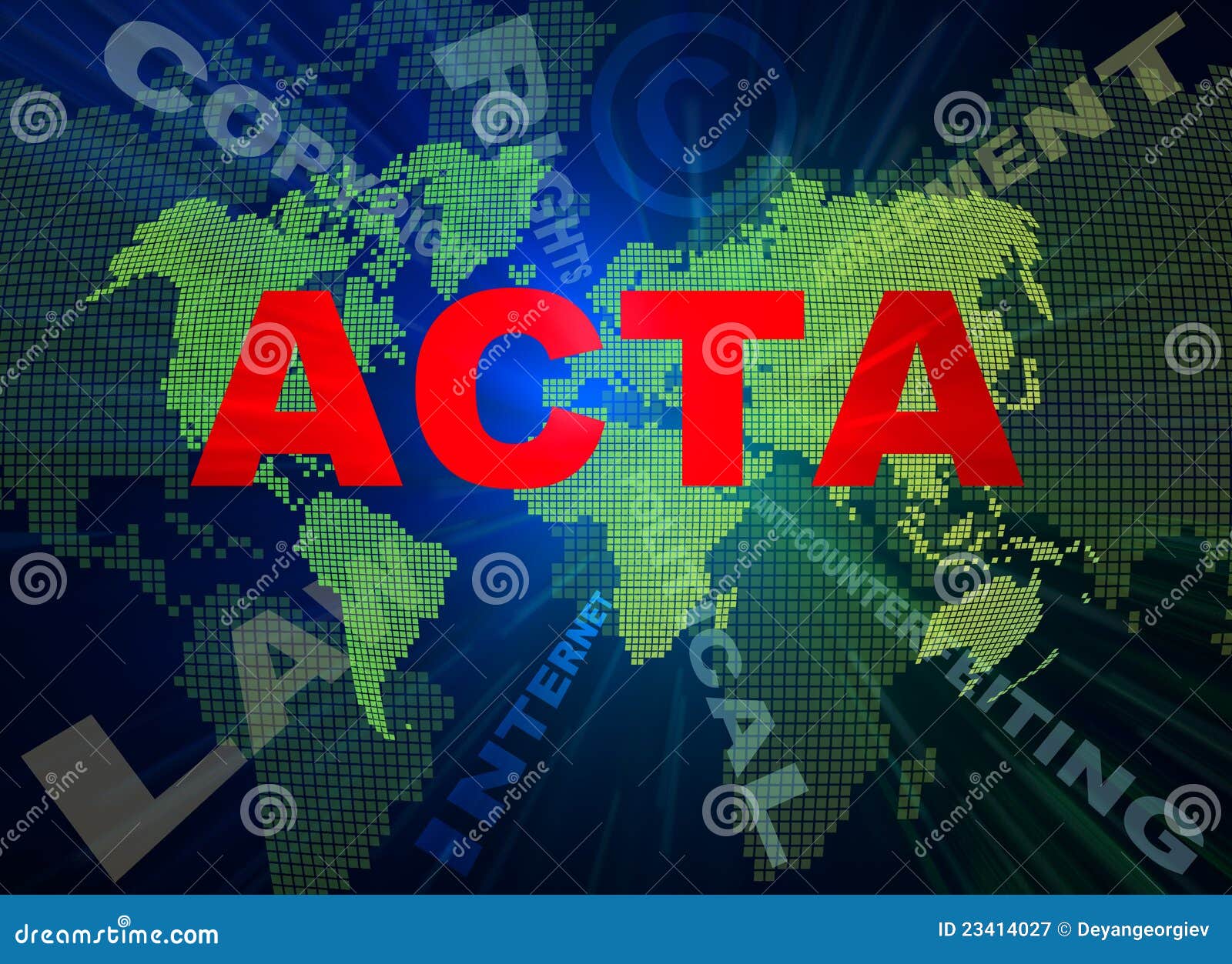 ACTA Conception Texts And World Map Royalty-Free Stock Photography ...