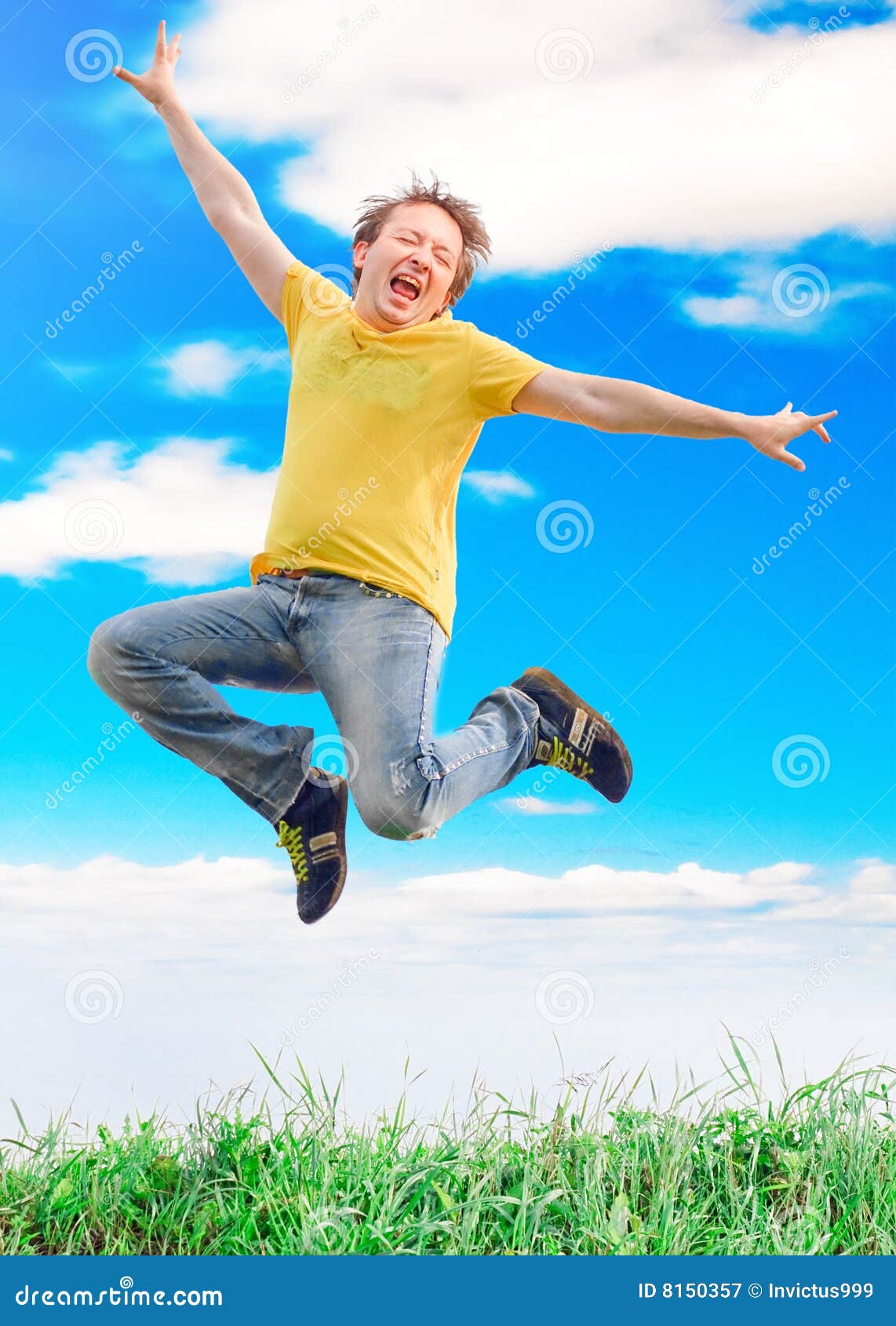 Actief en springend stock afbeelding. Image of begrip - 8150357