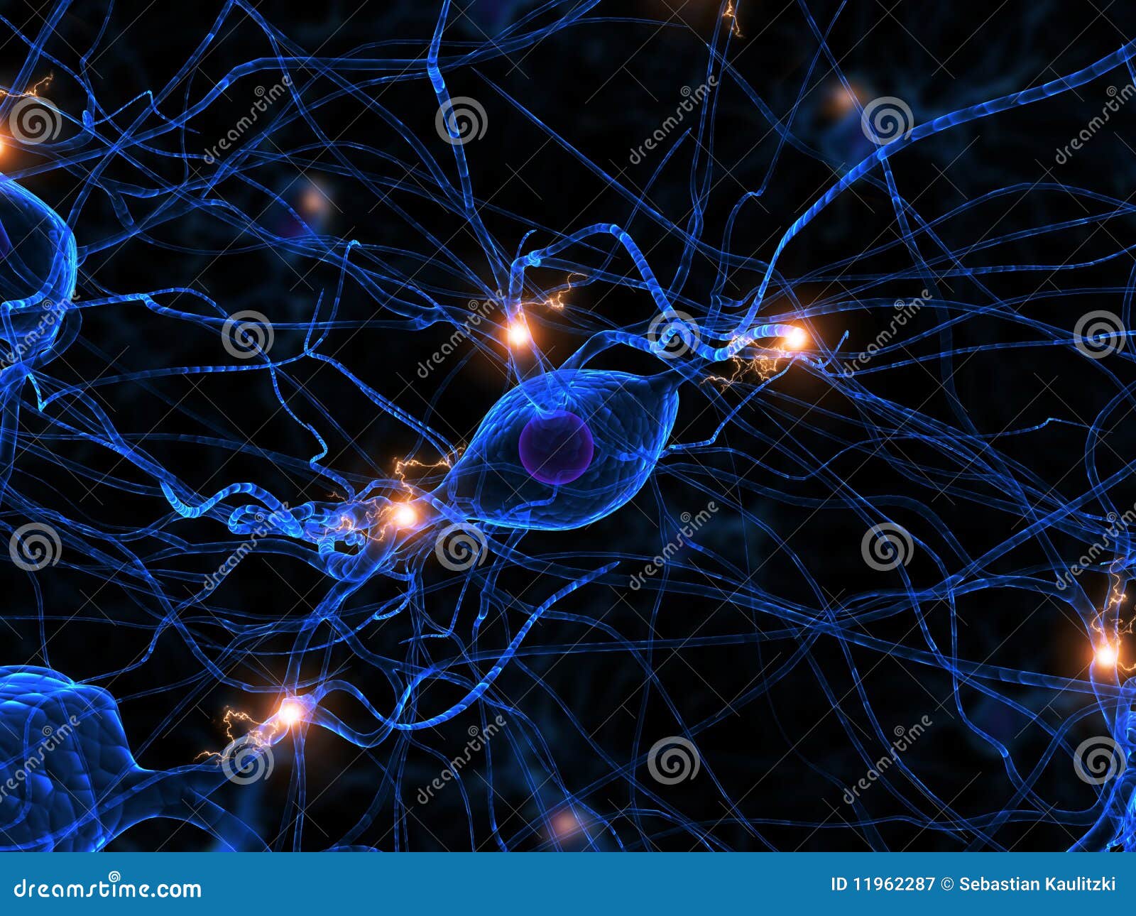 Actieve zenuwcel stock illustratie. Illustration of menselijk - 11962287