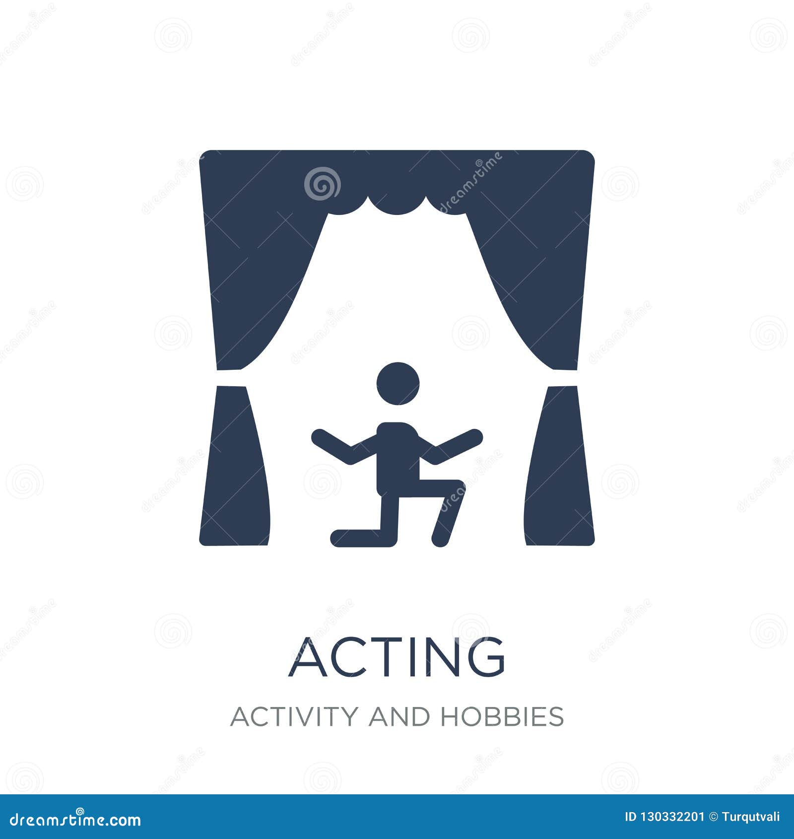 Acting Icon. Trendy Flat Vector Acting Icon on White Background Stock ...