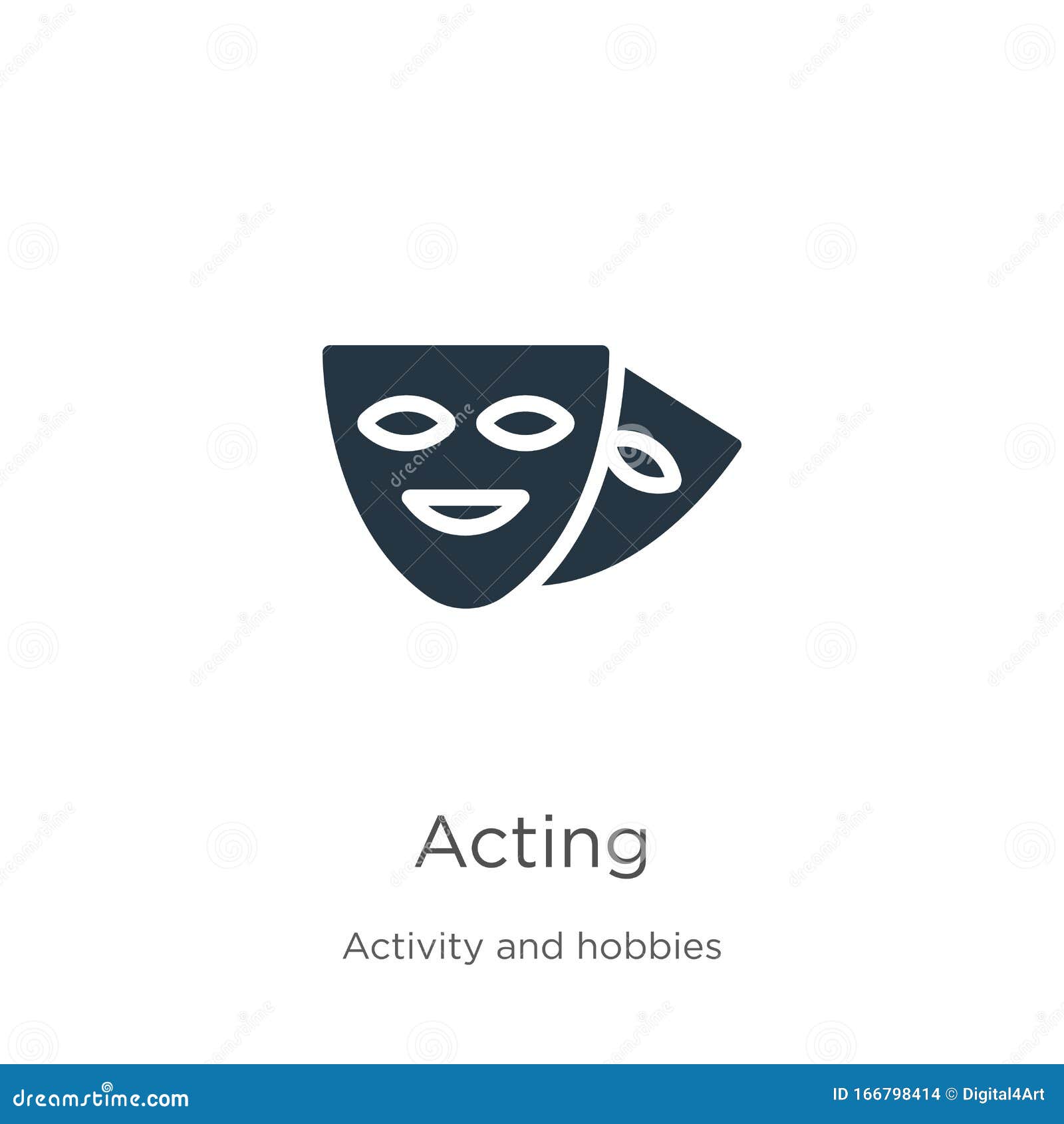 Acting Icon Vector. Trendy Flat Acting Icon from Activity and Hobbies ...