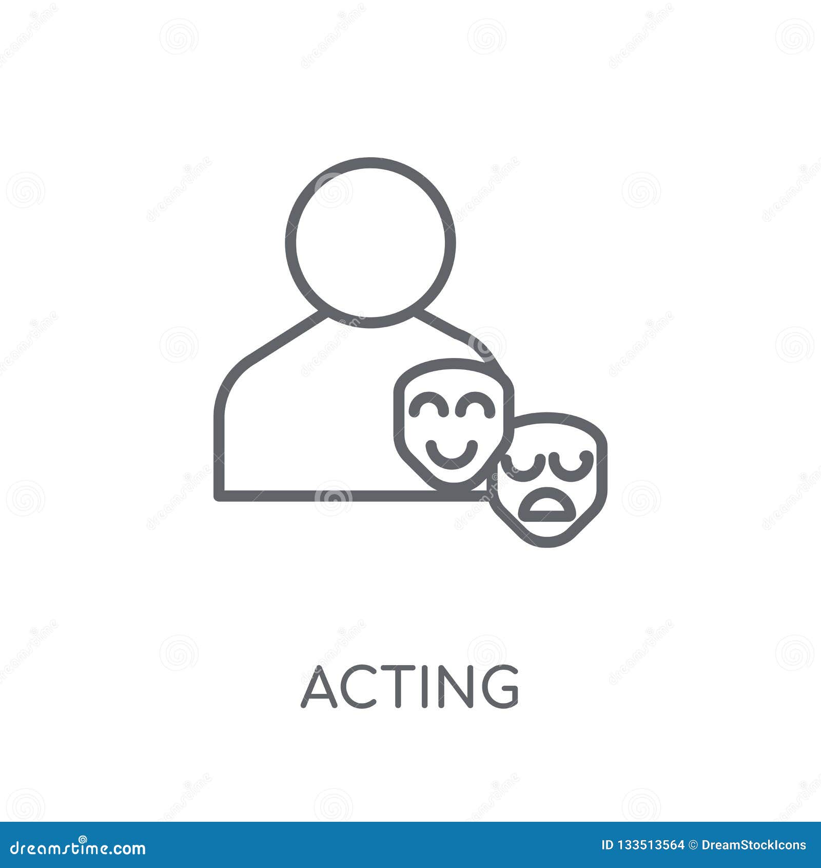 Acting Linear Icon. Modern Outline Acting Logo Concept On White Vector ...