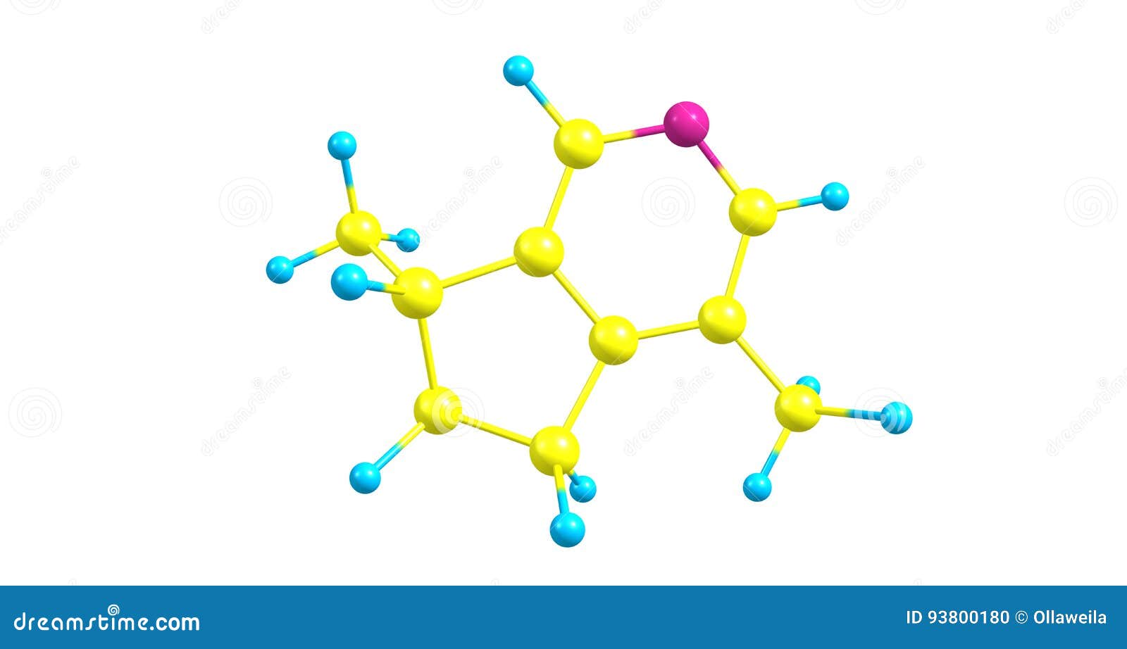 Actinidine Molecular Structure Isolated on White Stock Illustration ...