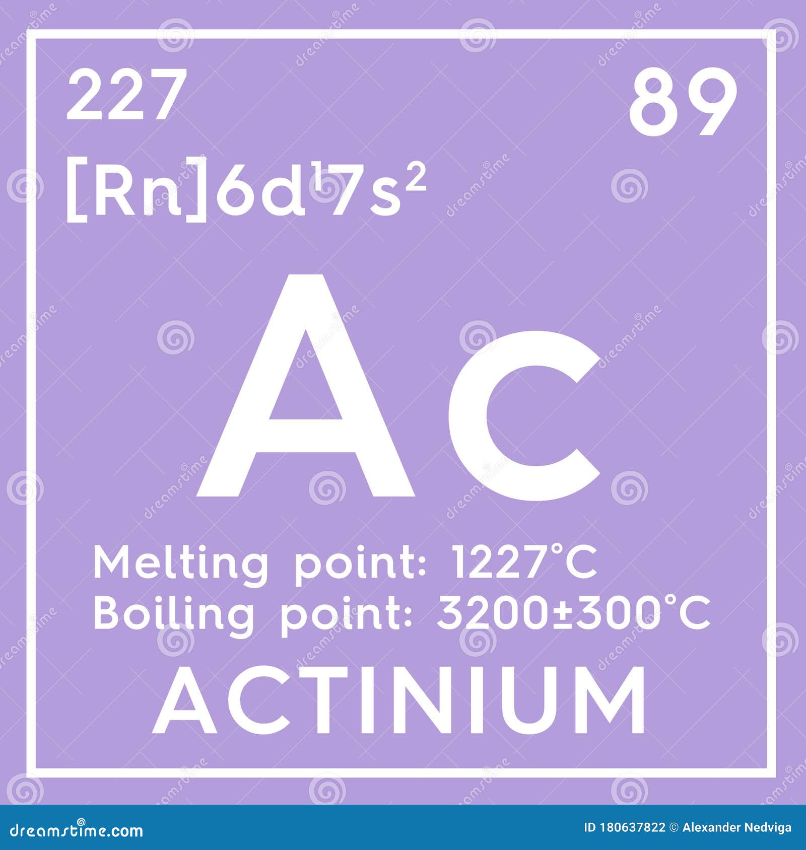 Actinium. Actinoids. Chemical Element of Mendeleev S Periodic Table. 3D ...