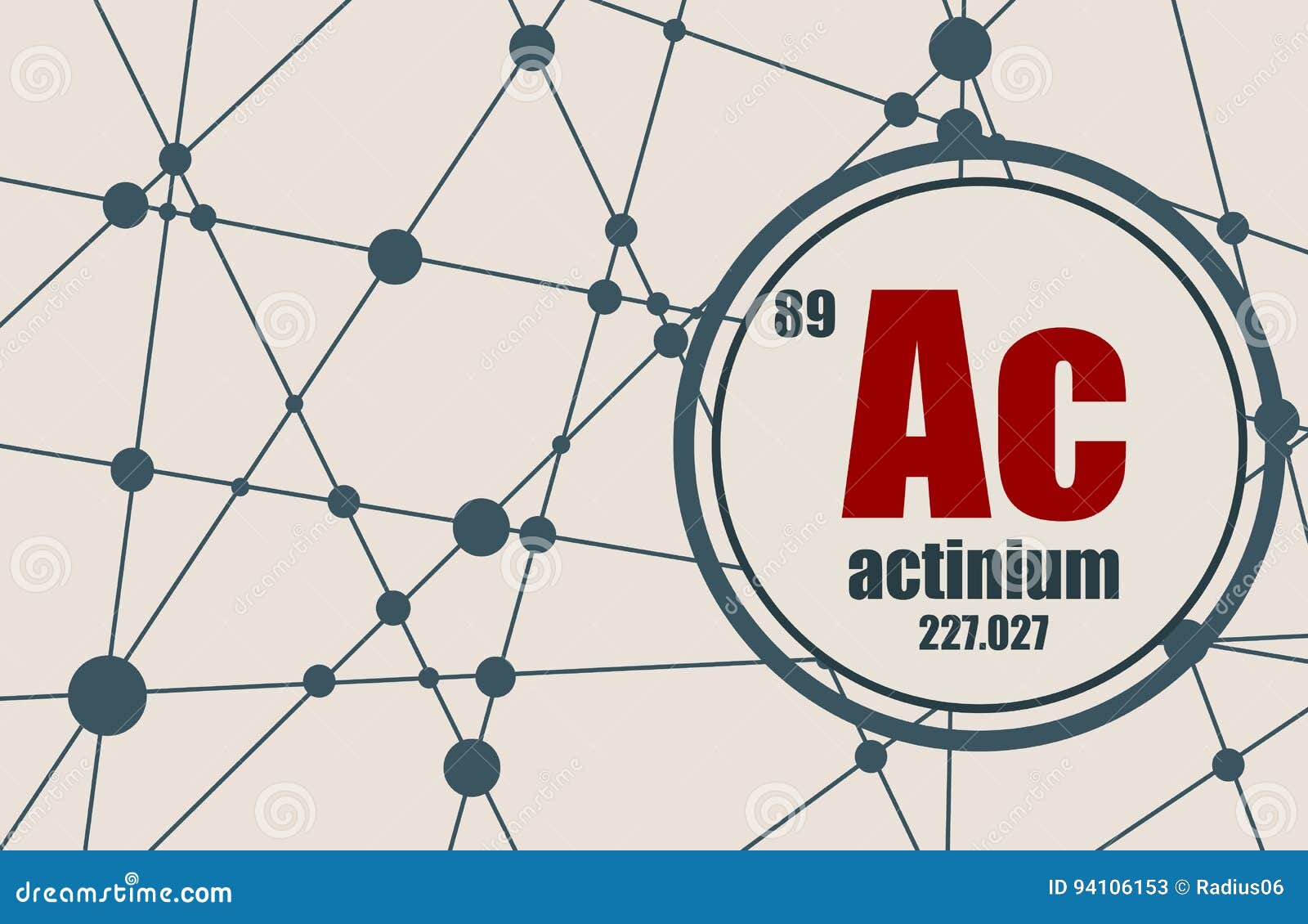 Actinium chemical element. stock vector. Illustration of name - 94106153