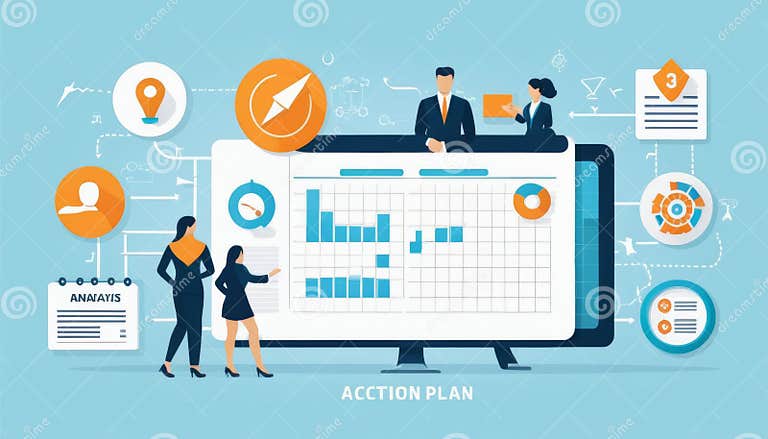 Action Action Strategy Action Plan Vector Task Planning Plan Concept ...