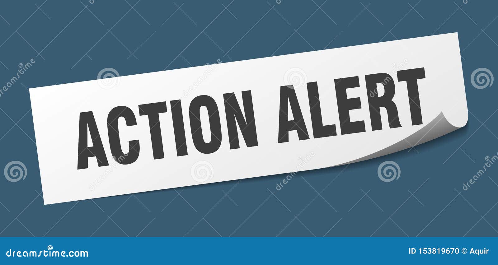 Action alert sticker. stock vector. Illustration of emblem - 153819670