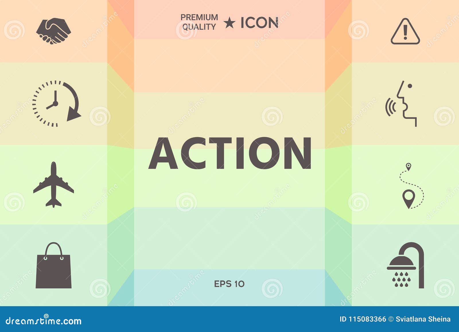 Action button symbol stock vector. Illustration of concept - 115083366