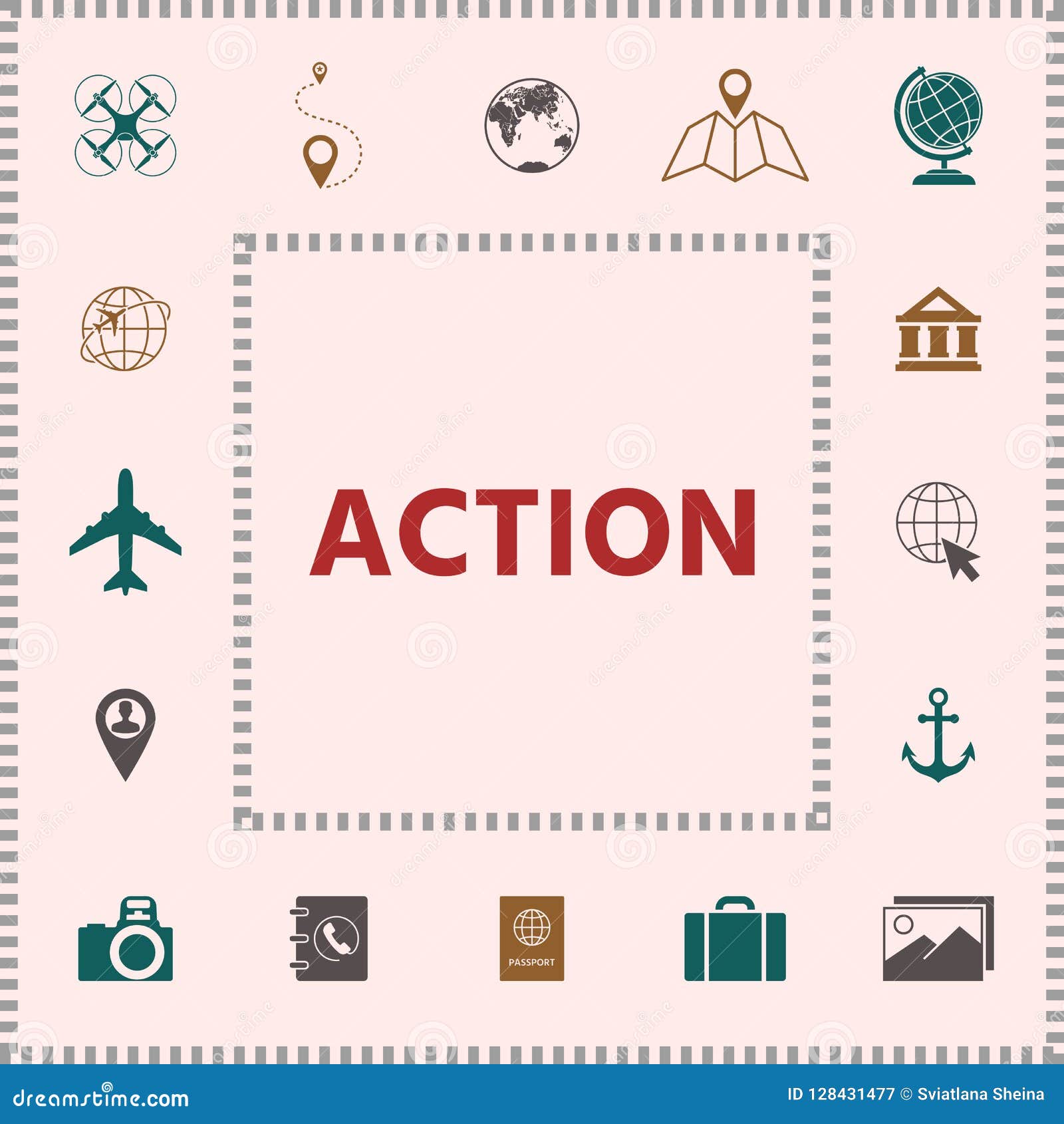 Action button symbol stock vector. Illustration of graphic - 128431477