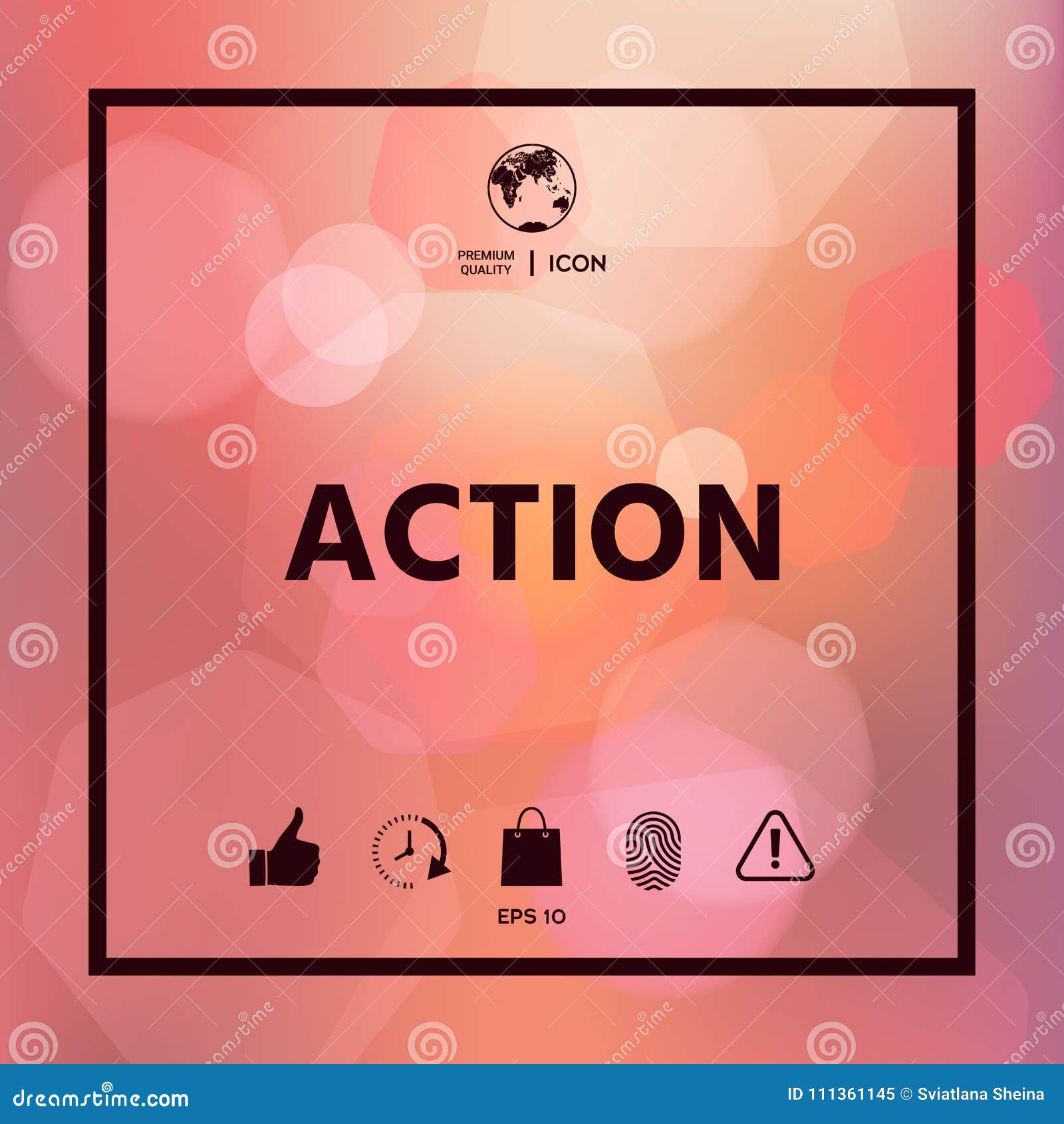 Action button symbol stock vector. Illustration of symbol - 111361145